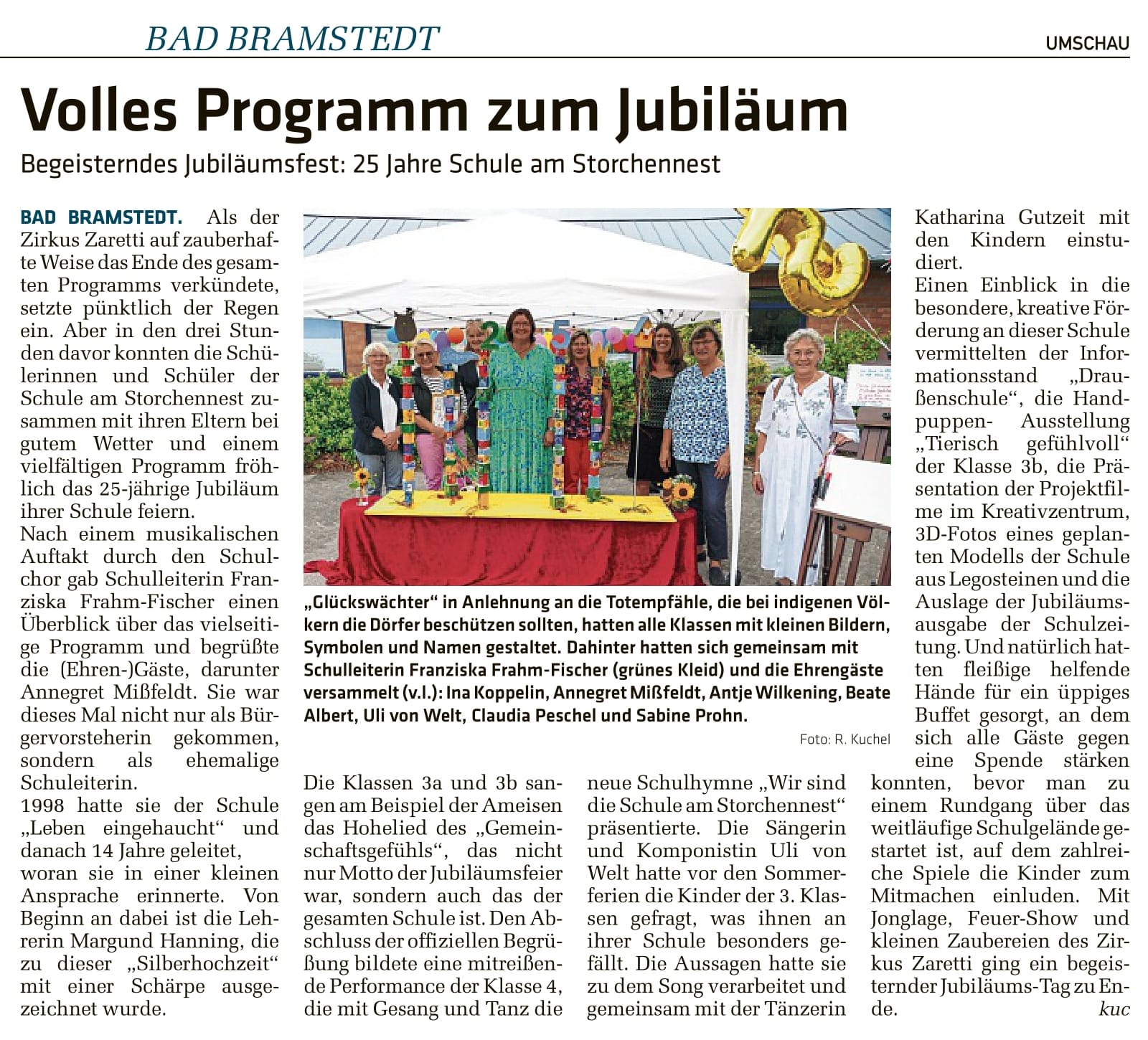 Pressebericht über unser 25-jähriges Schuljubiläum – Schule am ...